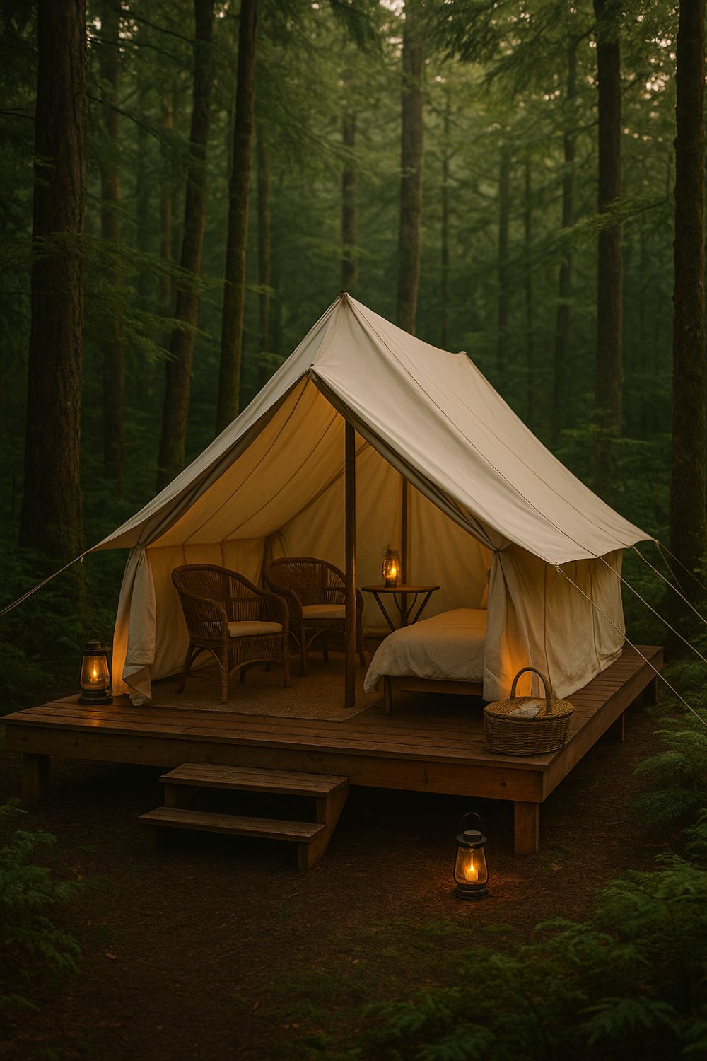25 Dreamy & Cosy Glamping Setups in the Woods