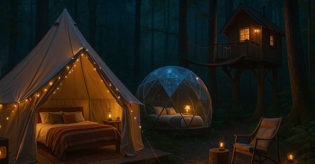 25 Dreamy & Cosy Glamping Setups in the Woods